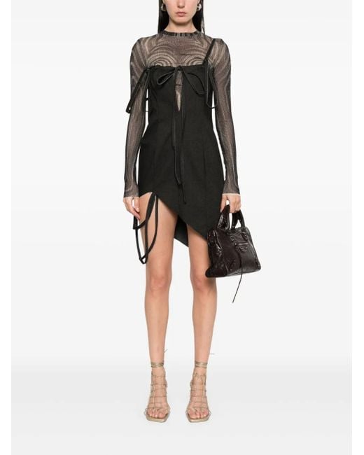 Elena Velez Keyhole Corset Mini Dress in Black | Lyst