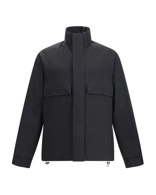 Moncler High-Neck Flap-Pocket Jacket in Blue for Men | Lyst UK