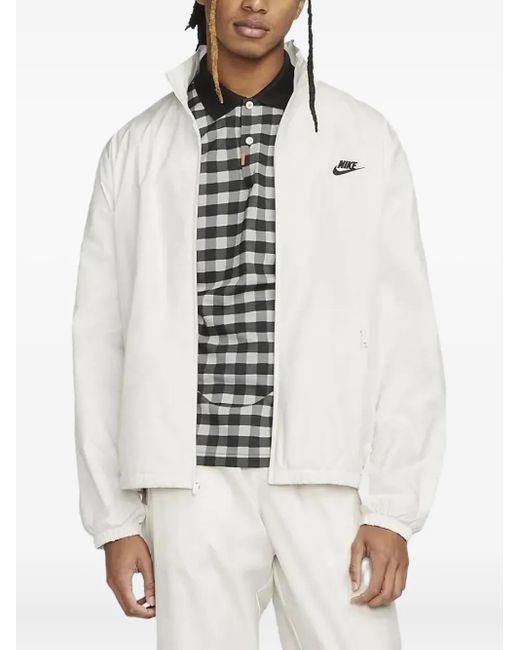 Nike Club+ Full-Zip Logo Jacket in White for Men | Lyst