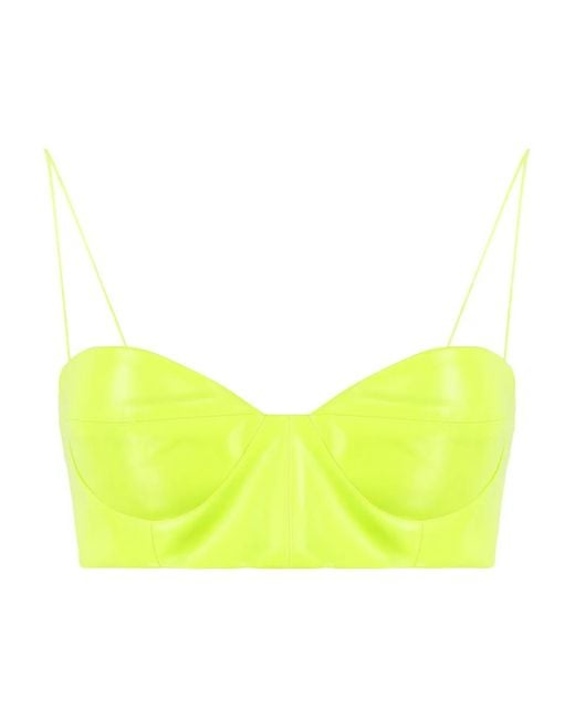 Alex Perry Spaghetti-Strap Top in Yellow | Lyst UK