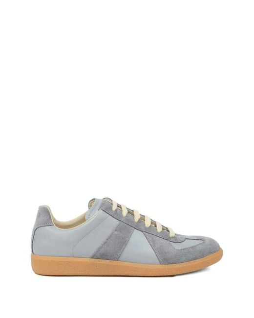 Maison Margiela Suede Sneakers in White for Men | Lyst UK