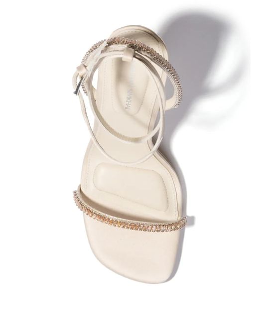 Jonathan Simkhai Crystal-Embellished Stiletto Sandals in White | Lyst UK