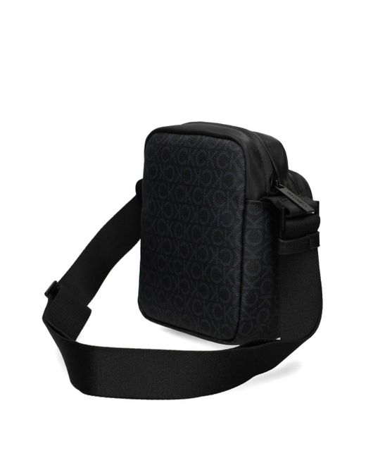 Calvin Klein Recycled Polyester Reporter Messenger Bag in Black for Men ...