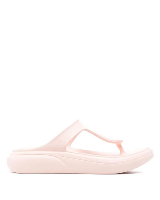 Stuart Weitzman Open Toe Slip-On Sandals in Pink | Lyst UK