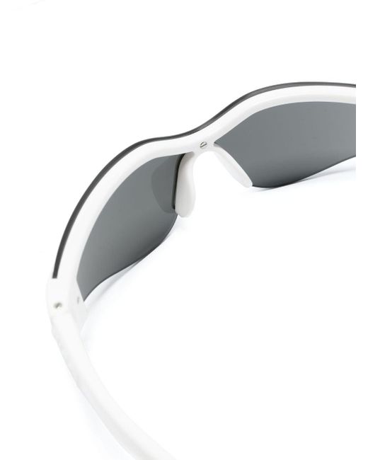 Gucci Rimless Wraparound-frame Sunglasses in Gray | Lyst