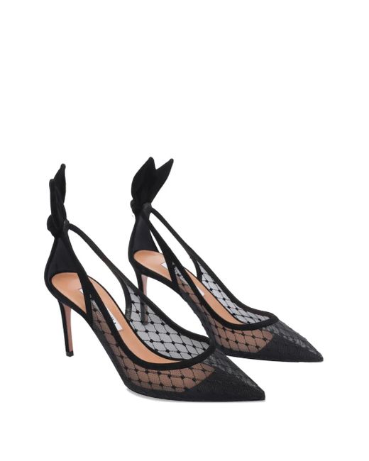 Aquazzura 85Mm Mesh Pumps in Black | Lyst
