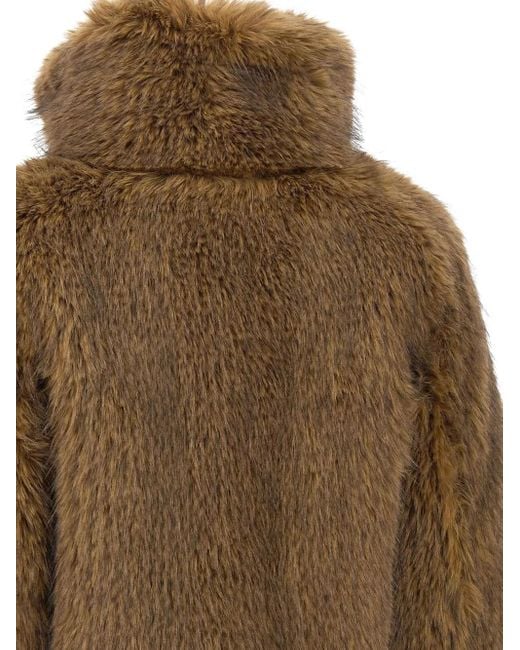 Moose Knuckles Zip Faux-Fur Jacket in Brown | Lyst UK