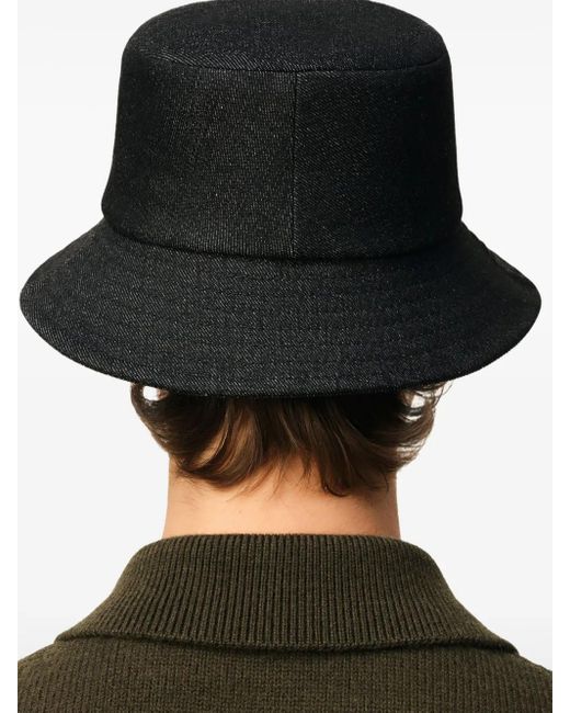 Ami Paris Bob Rivet Ami De Coeur Bucket Hat in Black | Lyst