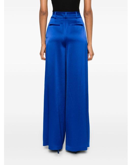 Alice + Olivia Simon Wide-Leg Trousers in Blue | Lyst