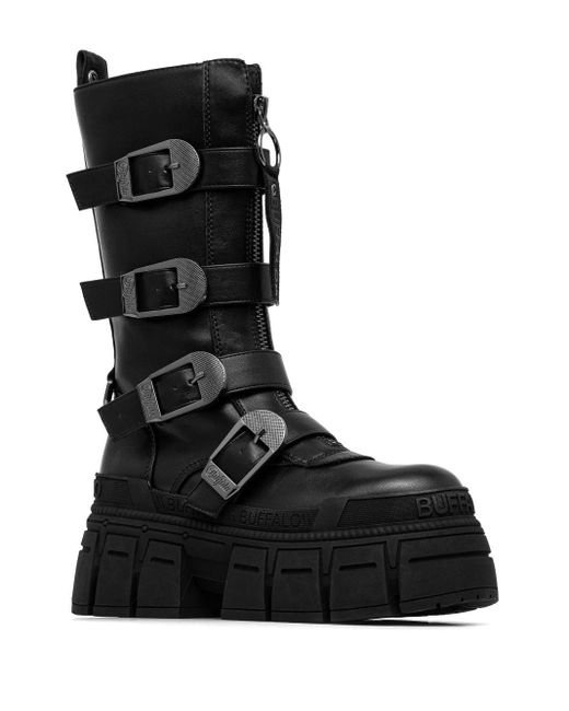 Buffalo Gospher Boots in Black | Lyst