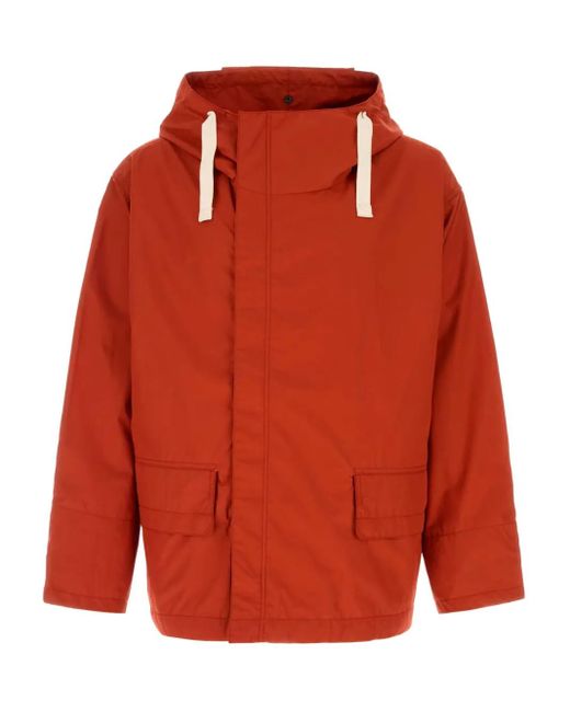 Nanamica Deck Hooded Jacket in Red | Lyst UK