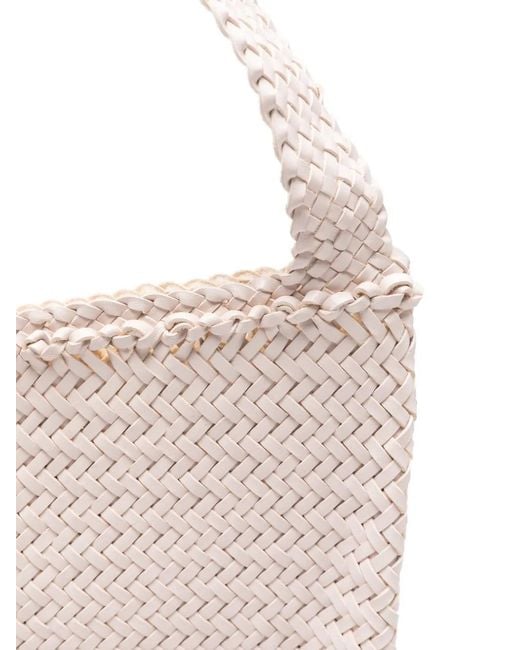 Dragon Diffusion Braided Handle Woven Tote Bag in White | Lyst UK