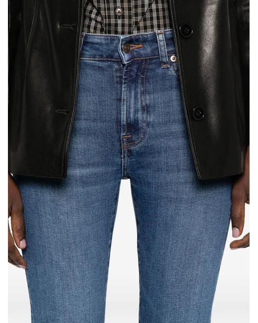 7 For All Mankind Legacy Bootcut Zip-Up Flared Jeans in Blue | Lyst UK