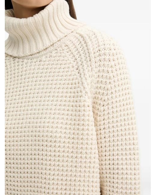 Marc O' Polo Roll-Neck Knitted Jumper in White | Lyst UK