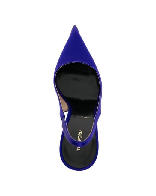 Tom Ford 110Mm Sling Back Pumps in Blue | Lyst UK