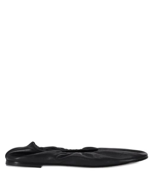 Dear Frances Scrunch-Effect Ballet Flats in White | Lyst UK