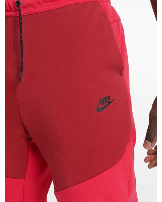 Nike Tech Fleece Track Pants in Red for Men | Lyst