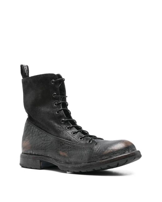 Moma Leather Biker Boots in Black for Men | Lyst