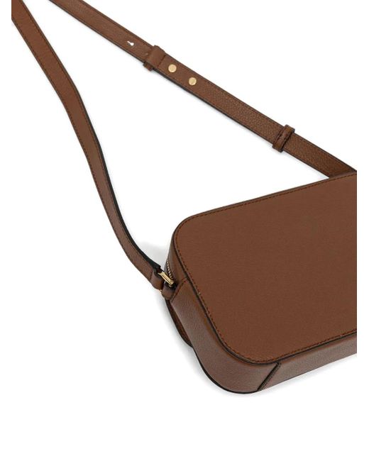 Bally Small Lock Me Flap-Lock Cross Body Bag in Brown | Lyst