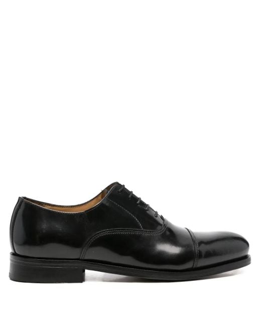 Saxone Of Scotland Leather Oxford Shoes in Black for Men | Lyst UK