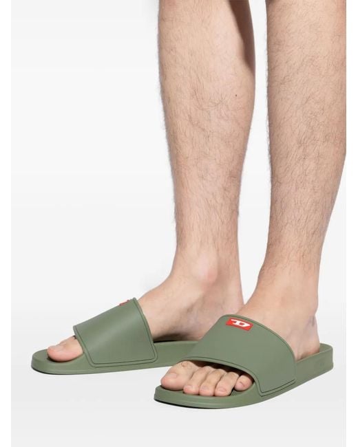 DIESEL Sa-Swim Slides in Green for Men | Lyst UK