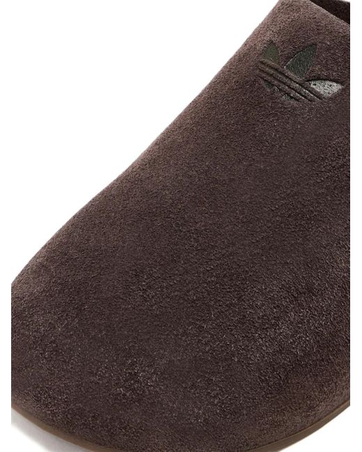 adidas Adimule Suede Logo Mules in Brown | Lyst