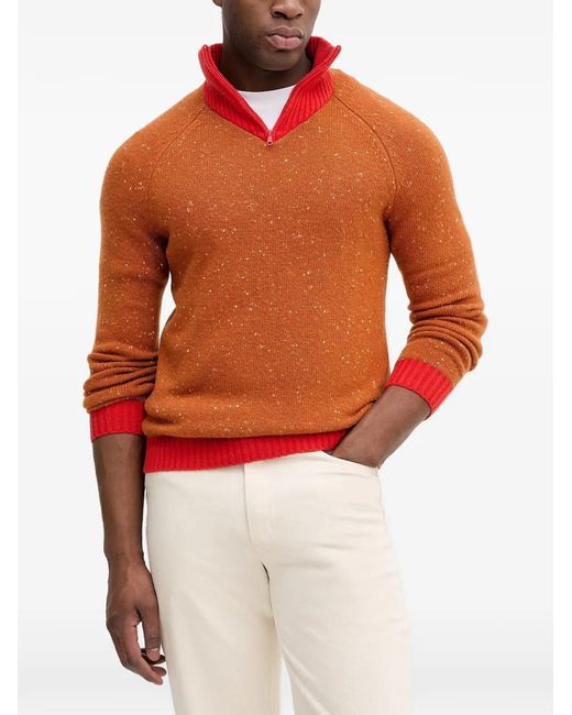 Benetton X Stranger Things Zip-Up Sweater in Orange for Men | Lyst UK