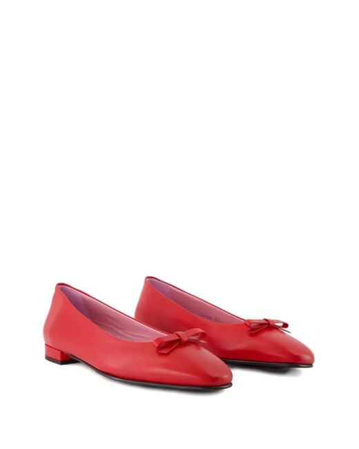 CAREL PARIS Bella Bow-Detail Ballet Flats in Red | Lyst