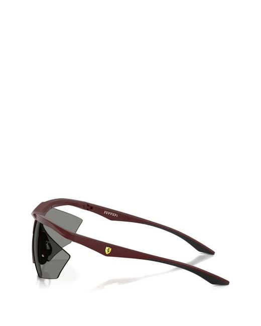 Scuderia Ferrari Geometric-Frame Sunglasses in Grey | Lyst UK