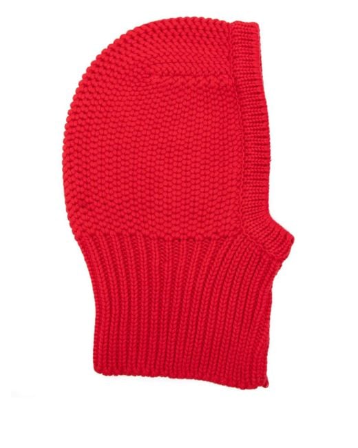 YMC Rick-Rack Knitted Balaclava in Red | Lyst UK