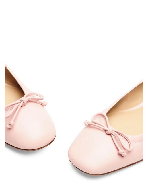 Stuart Weitzman Bria Bow-Detail Ballet Flats in Pink | Lyst