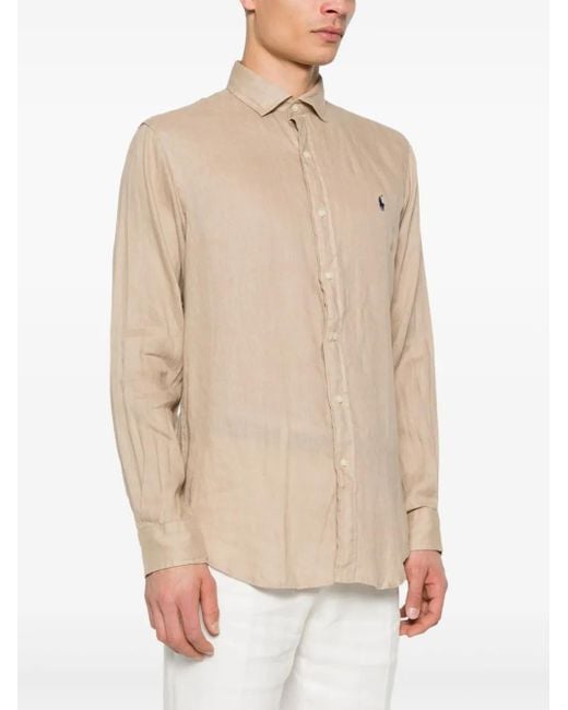 Polo Ralph Lauren Linen Shirt in Natural for Men | Lyst