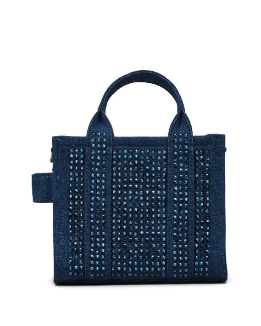 Marc Jacobs The Crossbody Crystal Denim Tote Bag in Blue | Lyst