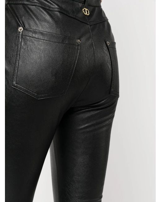 Twinset High-Rise Flared Trousers in Grey | Lyst UK