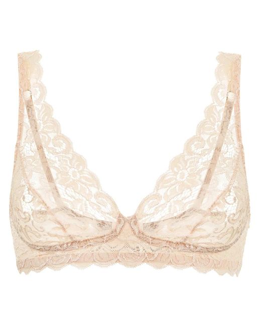 Hanro Moments Soft Cup Bra in Natural | Lyst