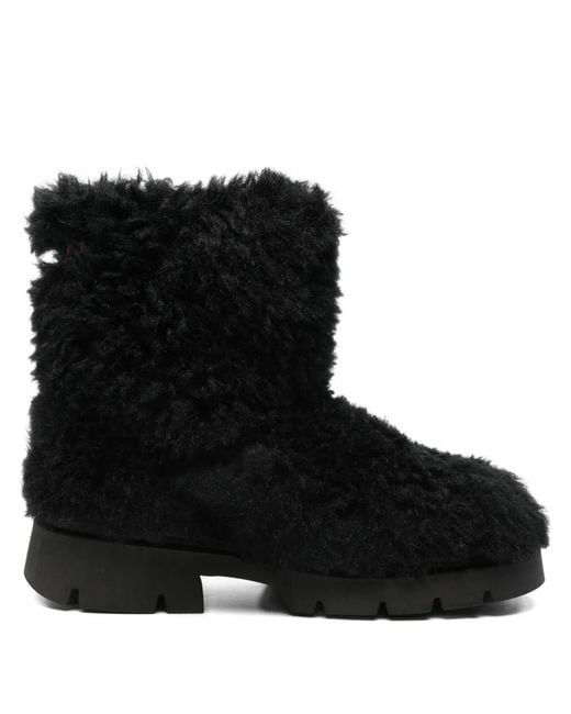 Inuikii Biker Teddy Boots in Black | Lyst UK