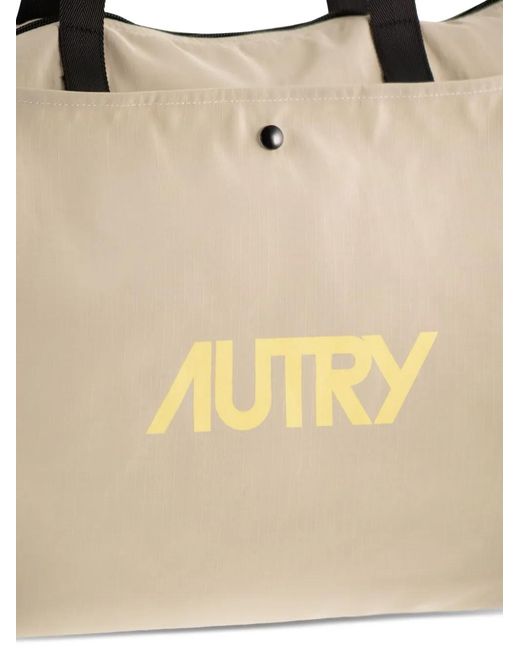 Autry Logo-Print Tote Bag in Natural | Lyst