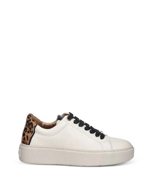 Alexander Smith London Leopard-panel Sneakers in Natural | Lyst UK