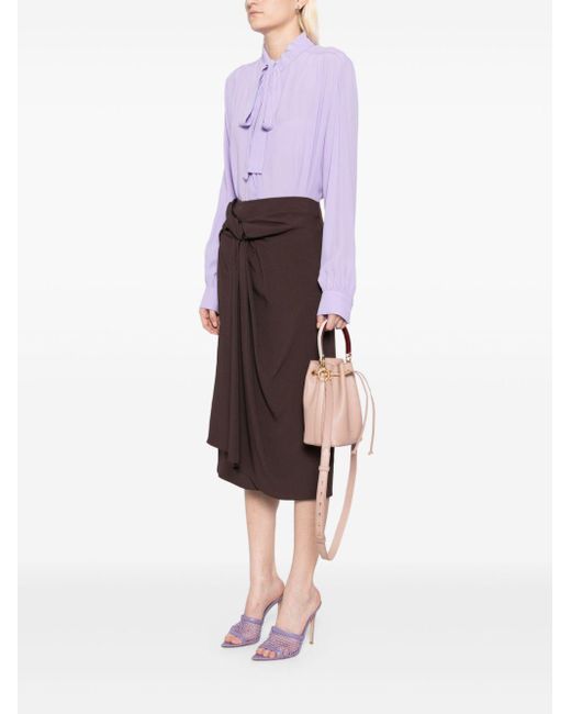 Bally Mini Code Bucket Bag in Natural | Lyst