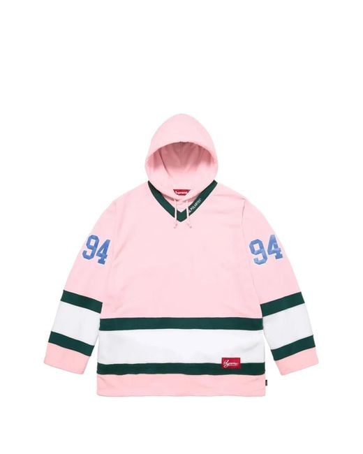 Supreme Polartec Hockey Hoodie in Pink for Men | Lyst UK
