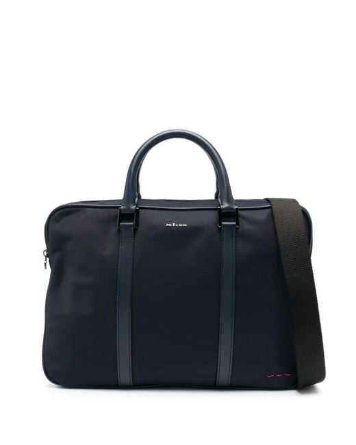 Kiton Logo-Plaque Briefcase in Blue for Men | Lyst UK