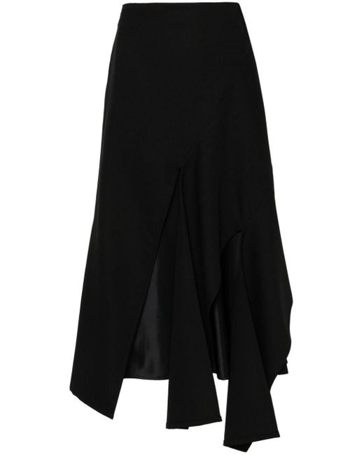 Plan C Multi-Panel Midi Skirt in Black | Lyst