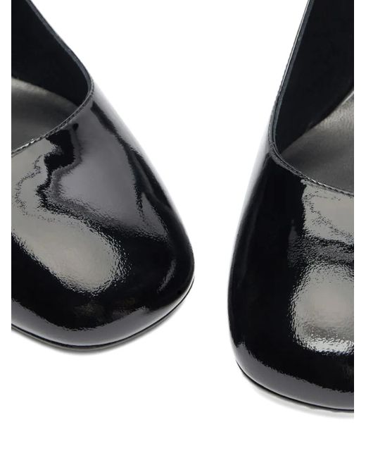 Stuart Weitzman Patent Leather Buckle Pumps in Black | Lyst UK