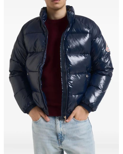 Pyrenex Zip-Fastening Puffer Jacket in Blue for Men | Lyst UK
