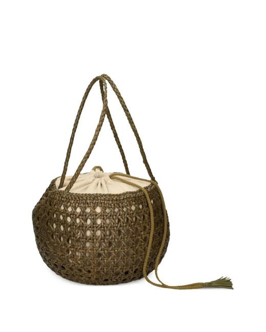 Dragon Diffusion Juventus Woven Leather Bucket Bag in Metallic | Lyst UK