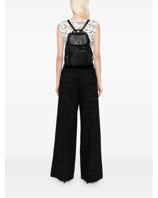 Karl Lagerfeld Ksignature Backpack in Black | Lyst