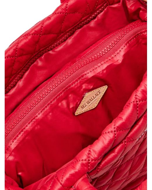 MZ Wallace Mini Metro Deluxe Quilted Tote Bag in Red | Lyst