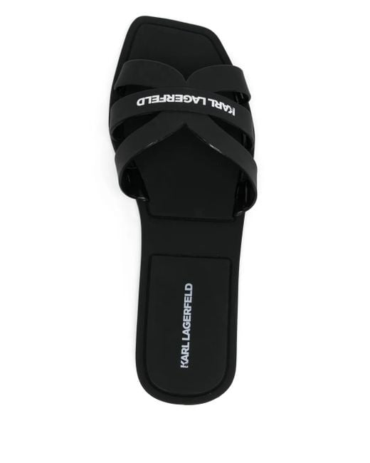 Karl Lagerfeld Jelly Iv Slides in Black | Lyst UK