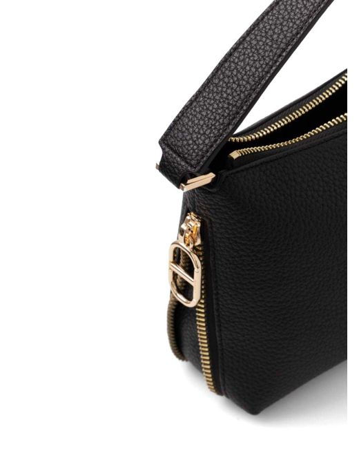 Twin Set Logo-Lettering Crossbody Bag in Black | Lyst