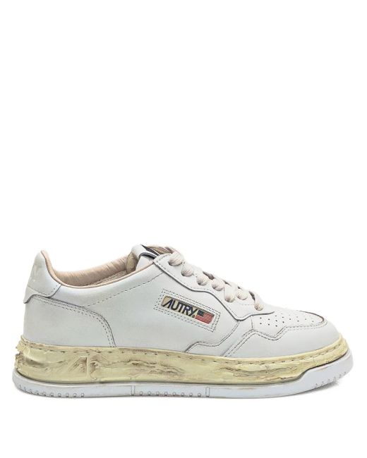 Autry X Mihara Yasuhiro Leather Sneakers in White | Lyst UK